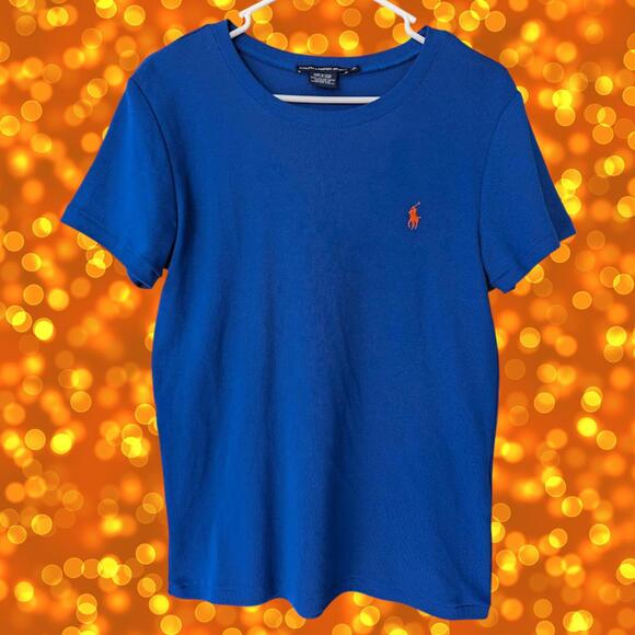 Tops | Vintage Ralph Lauren Sport Single Stitch Blue Wms Xl Activewear ...